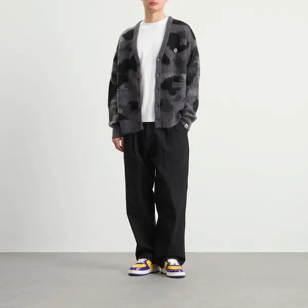 A BATHING APE Colour Camo Mohair Knit Cardigan