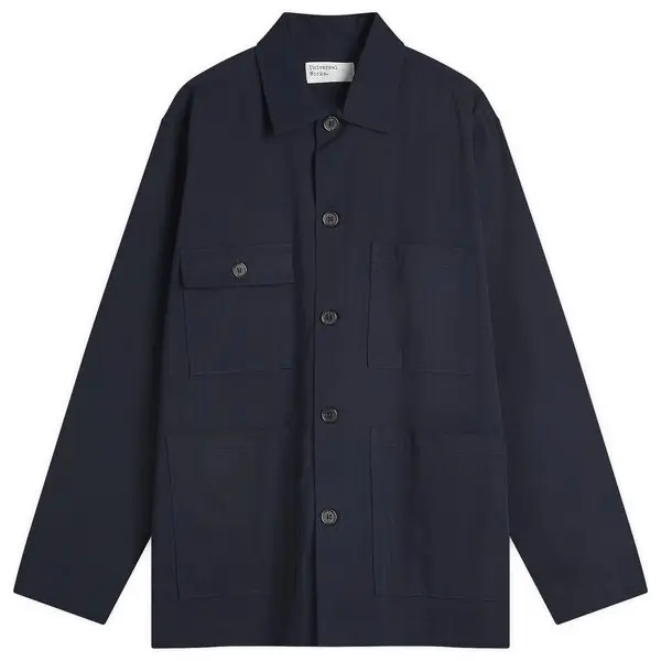 Universal Works Military Shirting Dockside Overshirt - Navy