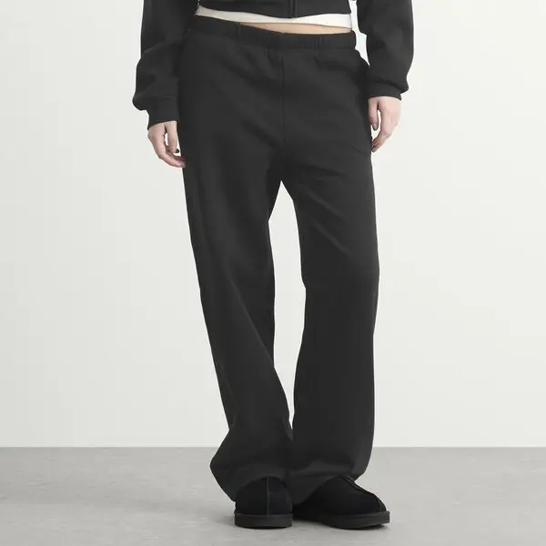 SKIMS Cotton Fleece Classic Straight Leg Pant - Onyx