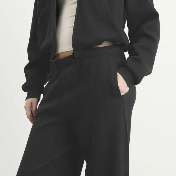 SKIMS Cotton Fleece Classic Straight Leg Pant - Onyx
