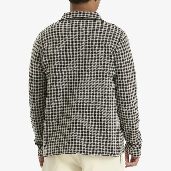 JIL SANDER Wool Check Zip Through