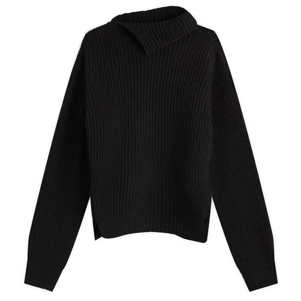 JIL SANDER Fisherman Rib Jumper - Black