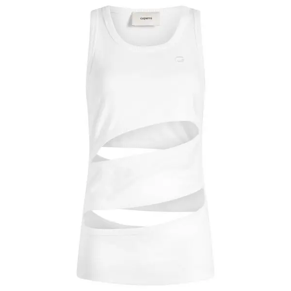 Coperni Spiral Tank Top - White