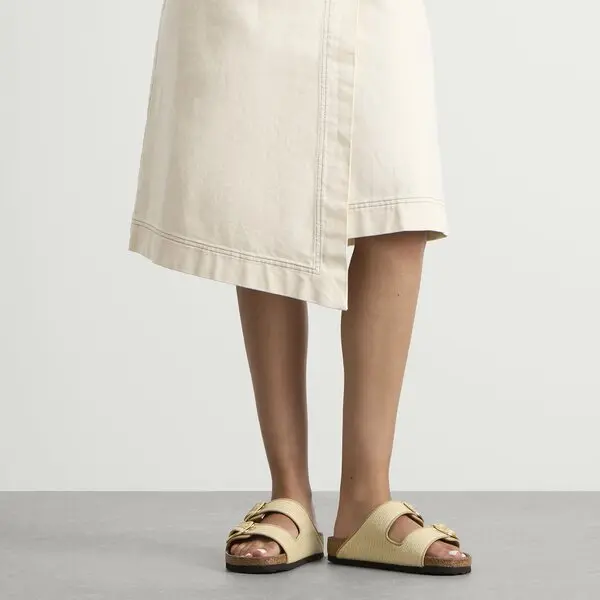 BIRKENSTOCK Arizona Big Buckle Tex Raffia Sandals