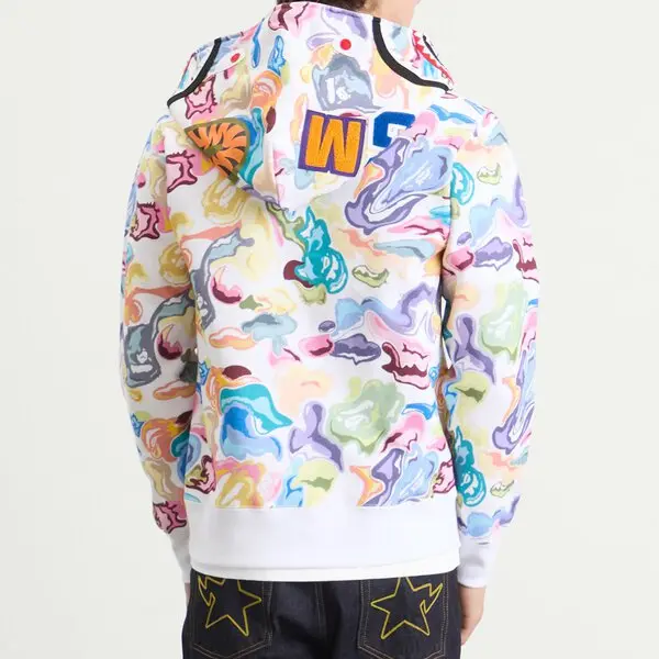 A BATHING APE Art Camo Shark Zip Hoodie