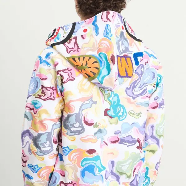 A BATHING APE Art Camo Shark Zip Hoodie