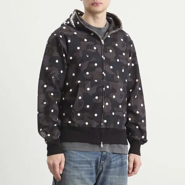 A BATHING APE Abc Dot Shark Zip Hoodie