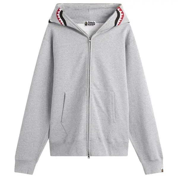 A BATHING APE Shark Zip Hoodie - Gray