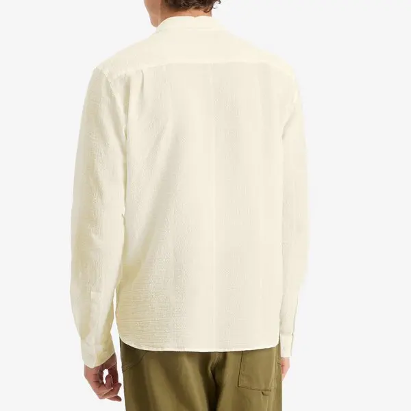 You Must Create Curtis Seersucker Stripe Shirt - White/yellow
