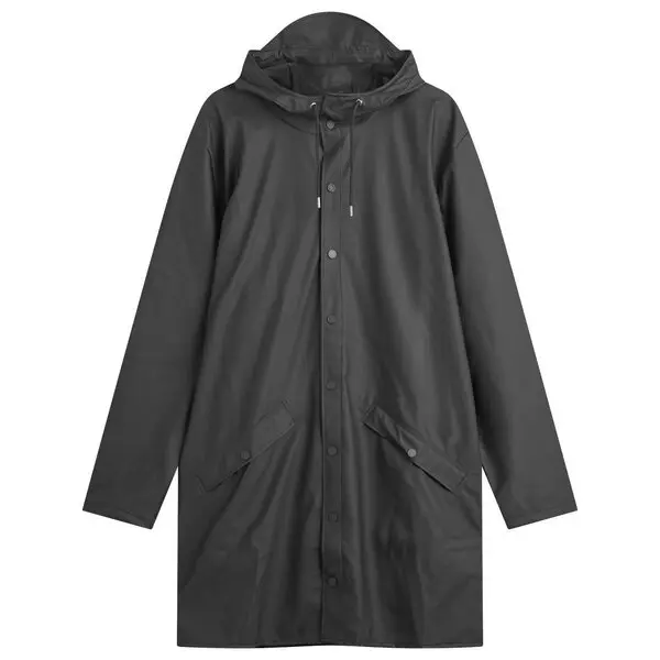 Rains Long Jacket - Black