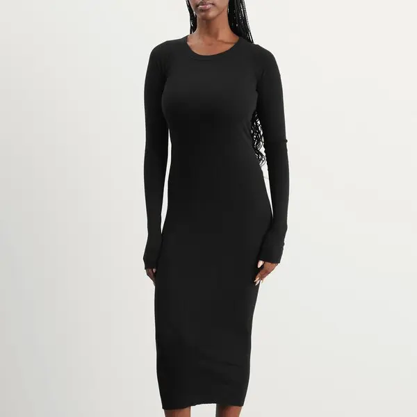 Rick Owens Long Sleeve Dress - Black
