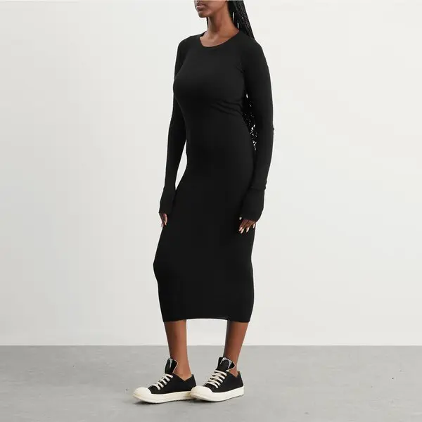 Rick Owens Long Sleeve Dress - Black