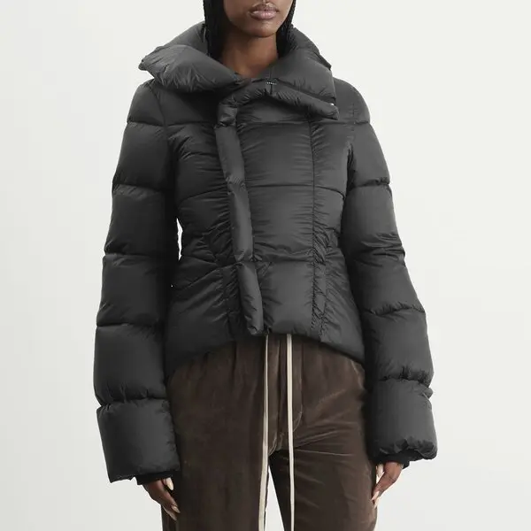 Rick Owens Naska Duvet High Neck Padded Jacket - Black
