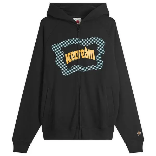 ICECREAM Block Logo Zip Hoodie - Black