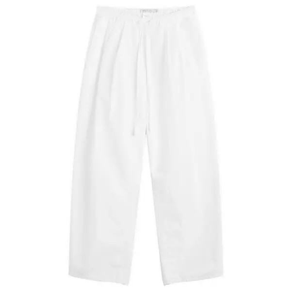 NOTHING WRITTEN Lazy Cotton Drawstring Pants - White