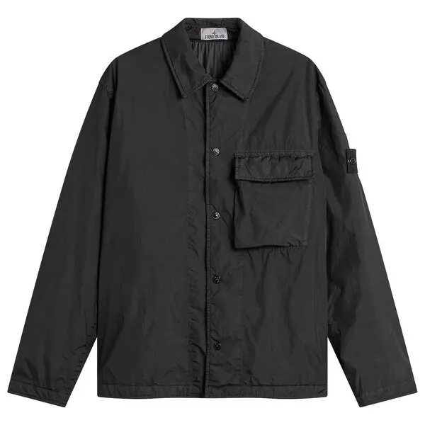 Stone Island Crinkle Reps Shirt Jacket - Black
