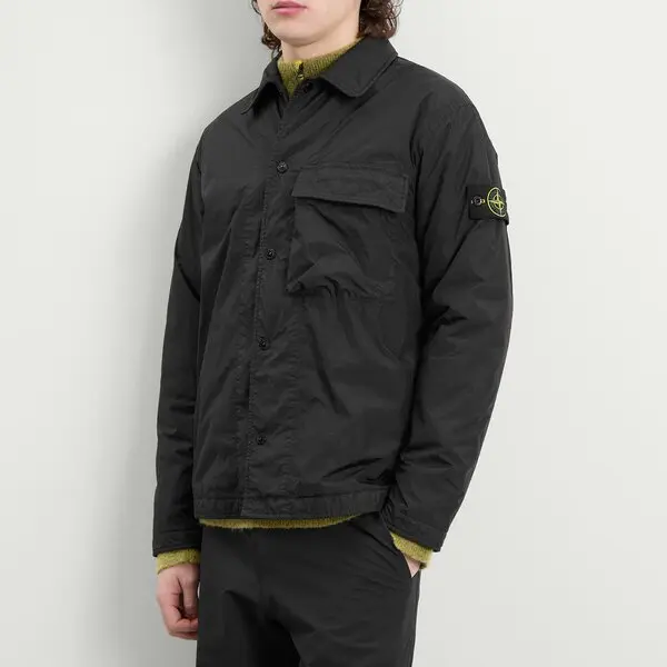 Stone Island Crinkle Reps Shirt Jacket - Black