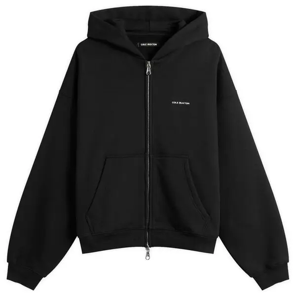 COLE BUXTON Vintage Mini Logo Zip Hoodie - Black