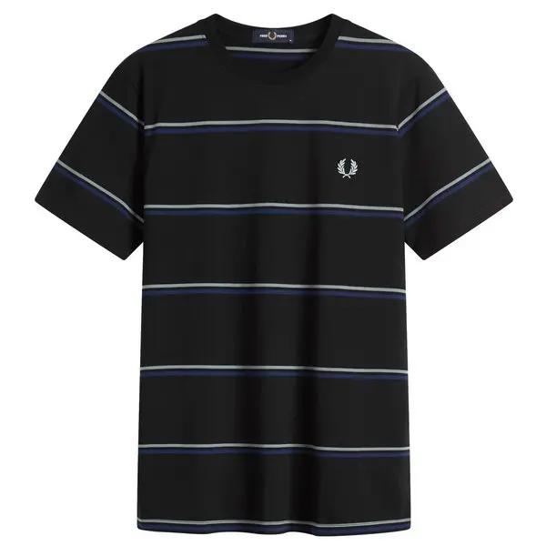 Fred Perry Fine Stripe T-shirt - Black