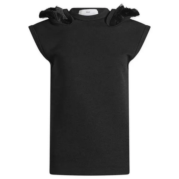Toga Double Face Jersey Sleeveless Top - Black