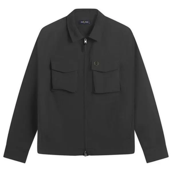 Fred Perry Ripstop Pocket Overshirt - Black