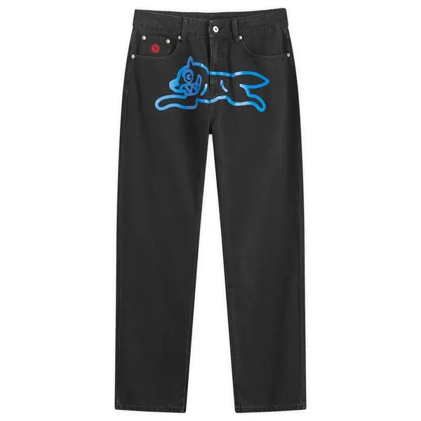ICECREAM Running Dog Straight Leg Denim Jeans - Black
