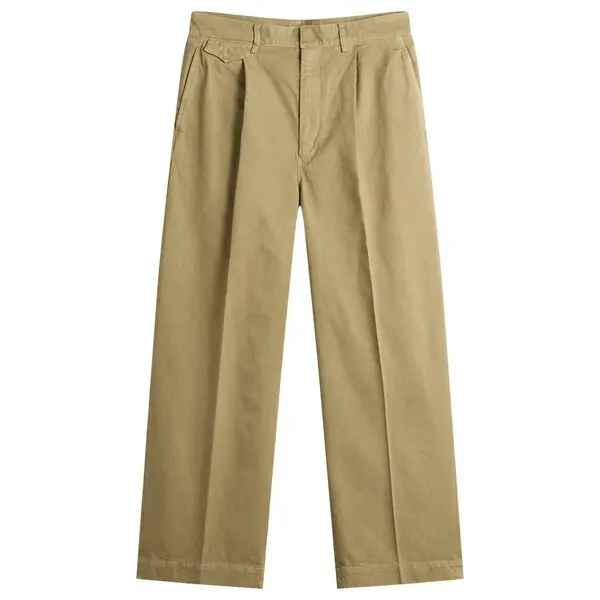 Auralee One-tuck Wide Pants - Beige