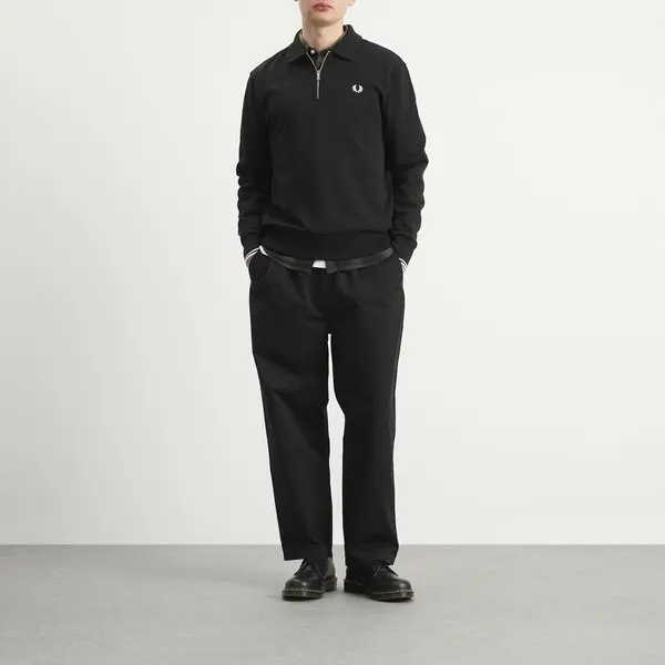 Fred Perry Half Zip Collared Sweatshirt