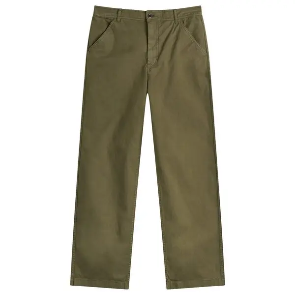 Norse Projects Kvitfjell Relaxed Cotton Twill Pants - Olive Night