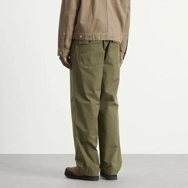 Norse Projects Kvitfjell Relaxed Cotton Twill Pants - Olive Night