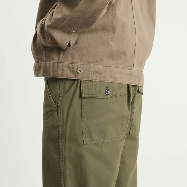 Norse Projects Kvitfjell Relaxed Cotton Twill Pants - Olive Night