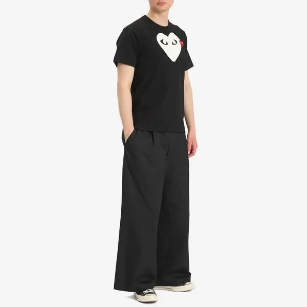 Play Comme Des Garcon Double Heart Logo T-shirt