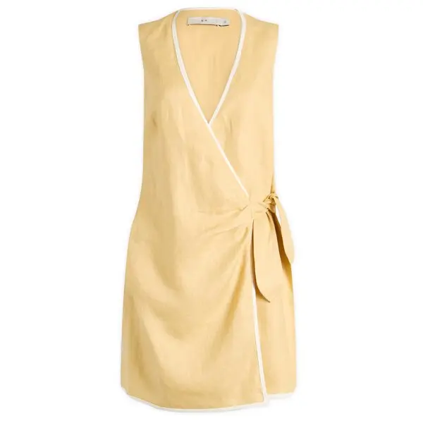 SIR. Carlotta Wrap Mini Dress - Raffia