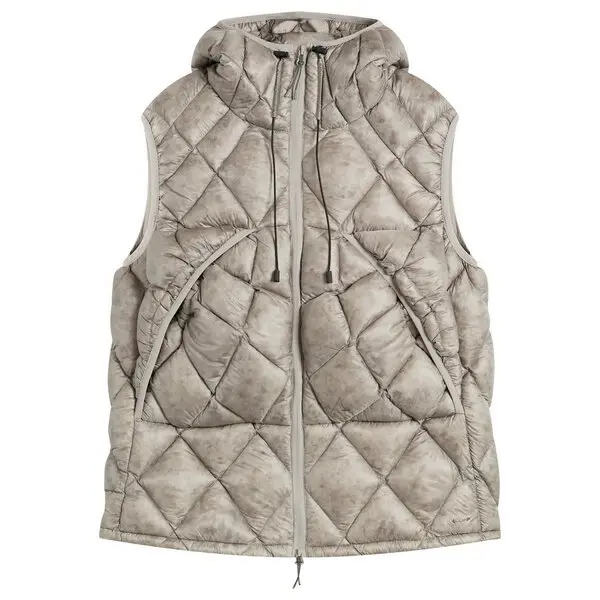ROA Nuna 800 Fill Power Hooded Down Vest - Light Grey