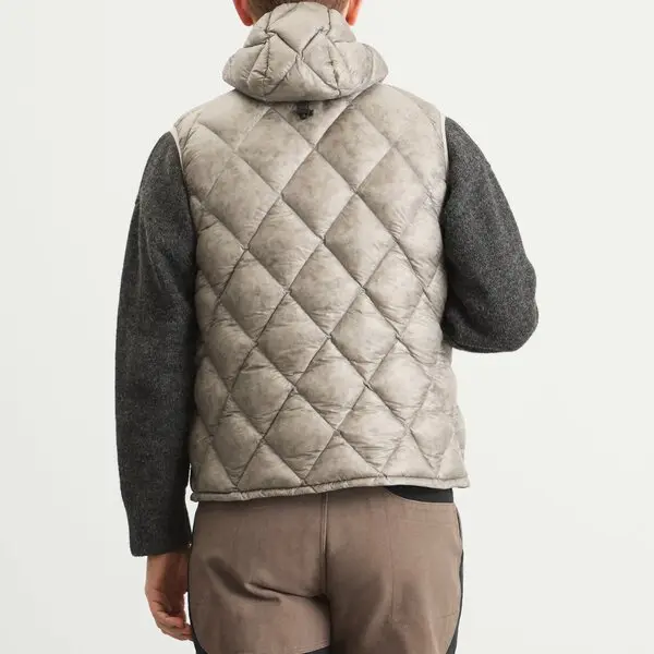 ROA Nuna 800 Fill Power Hooded Down Vest - Light Grey