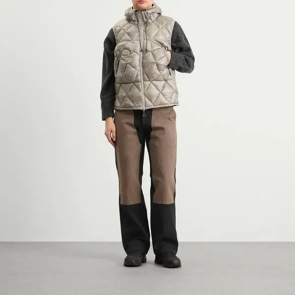 ROA Nuna 800 Fill Power Hooded Down Vest - Light Grey