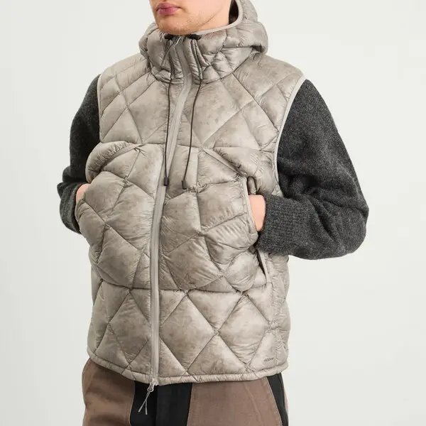ROA Nuna 800 Fill Power Hooded Down Vest - Light Grey