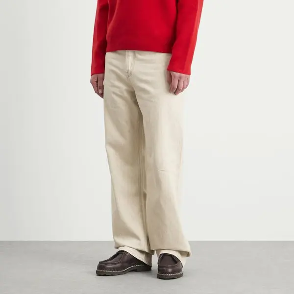 Jacquemus Cotton Hemp Straight Leg Trousers