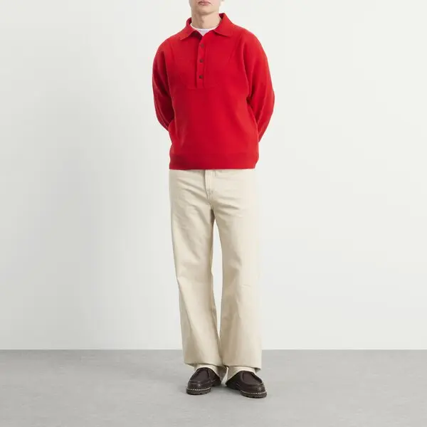 Jacquemus Cotton Hemp Straight Leg Trousers