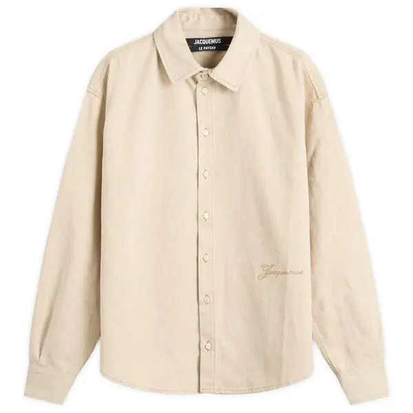 Jacquemus Cotton Hemp Overshirt - Light Beige