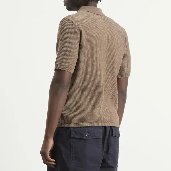 Norse Projects Anholt Cotton Crepe Polo - Walnut