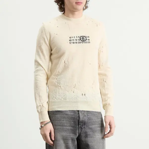 MAISON MARGIELA Distressed Logo Jumper