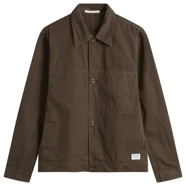 Norse Projects Arresskov Compact Cotton Shirt Jacket - Delicioso Brown
