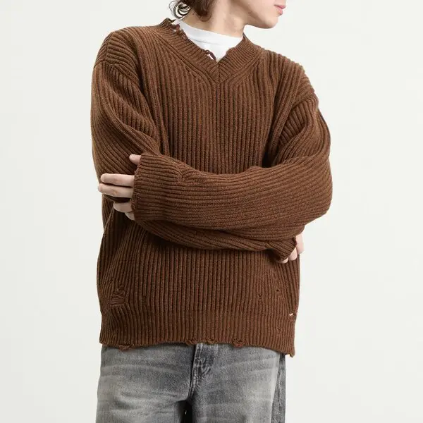 MAISON MARGIELA Wool Blend V-neck Jumper