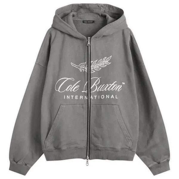 COLE BUXTON International Zip Hoodie - Washed Black