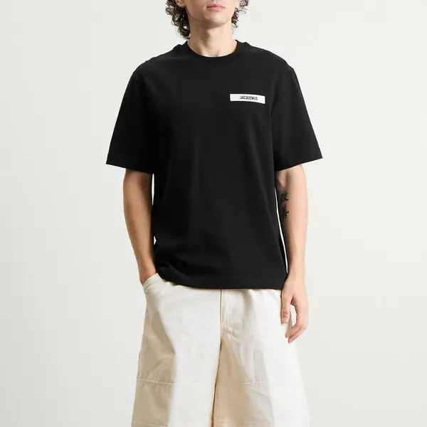Jacquemus Grosgrain Logo T-shirt - Black