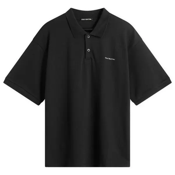 COLE BUXTON Mini Logo Polo Shirt - Black