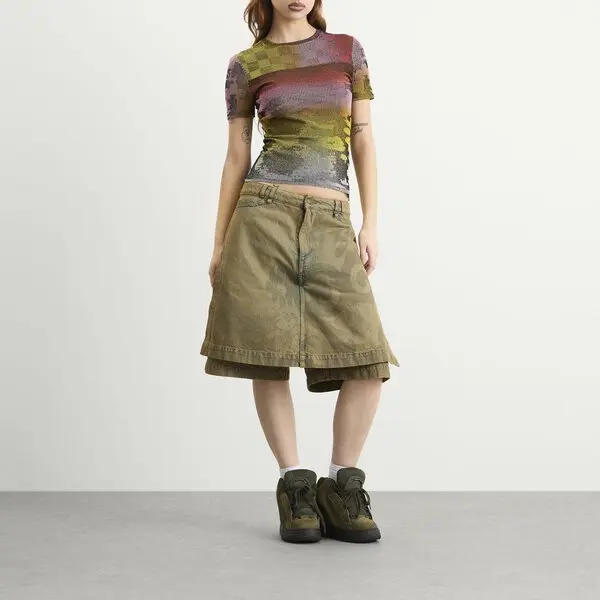 PAOLINA RUSSO Denim Skort