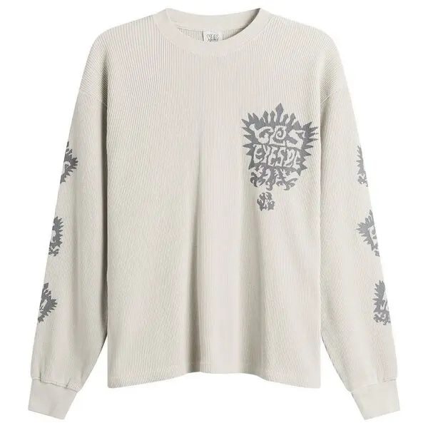 YESEYESEE Y.e.s Stamp Waffle Long Sleeve