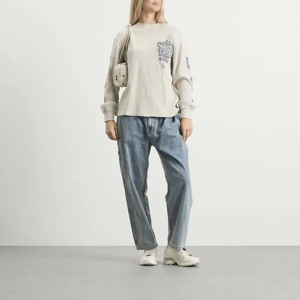 YESEYESEE Y.e.s Stamp Waffle Long Sleeve